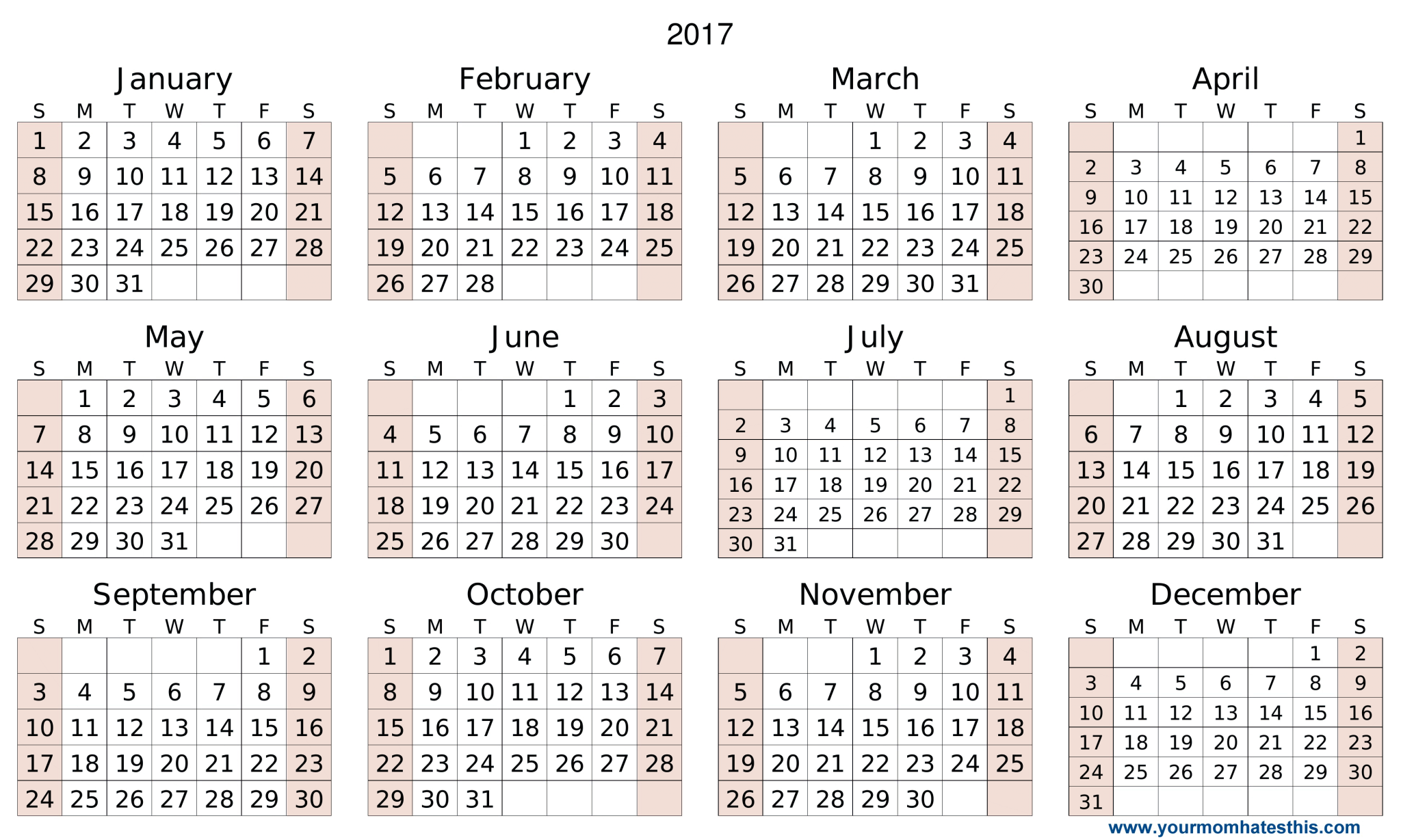 2017 Calendar Clipart PNG Transparent Background 2048x1228px - Filesize ...