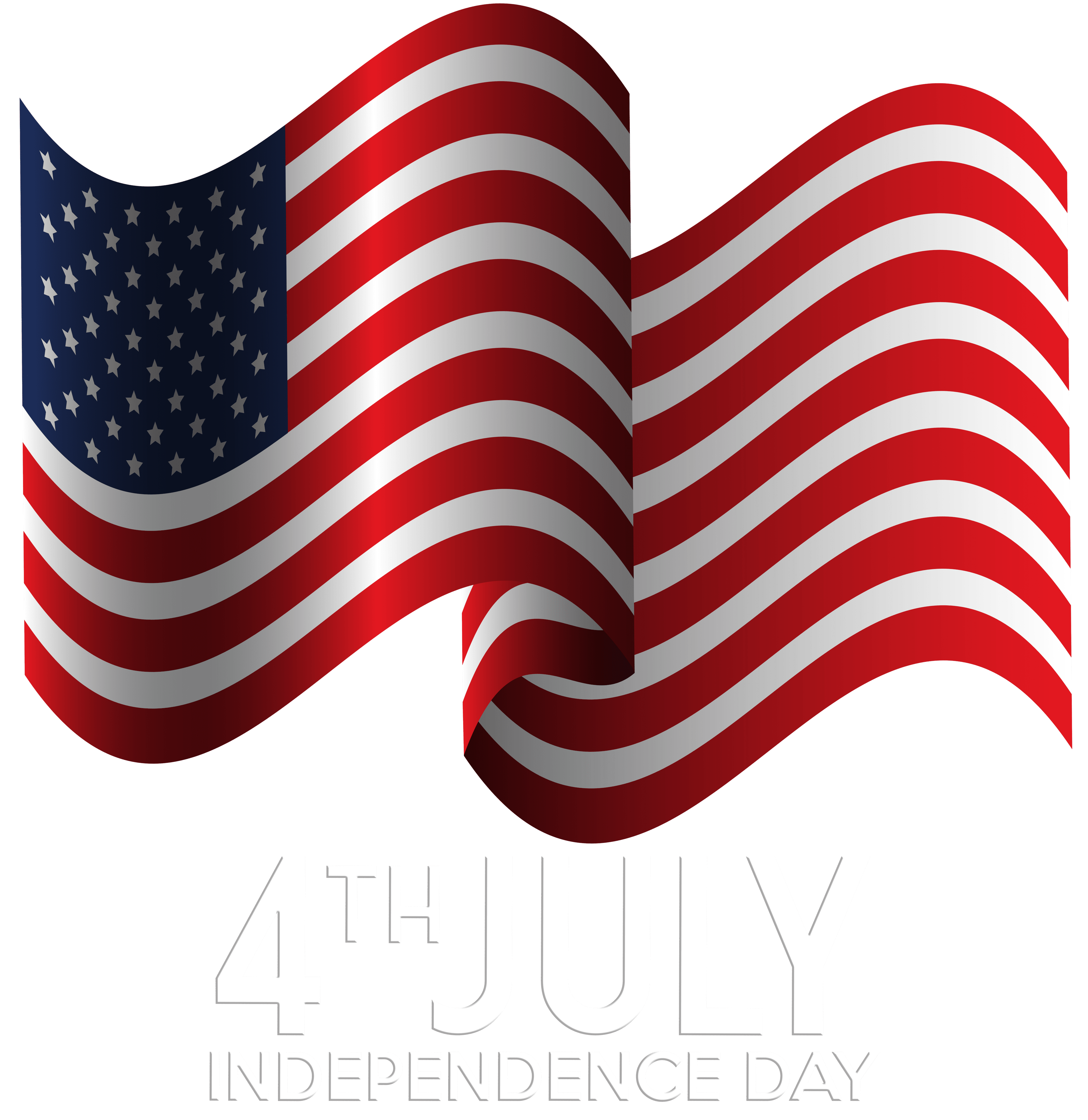 4th Of July Wavy American Flag PNG Transparent Background 3886x4000px ...