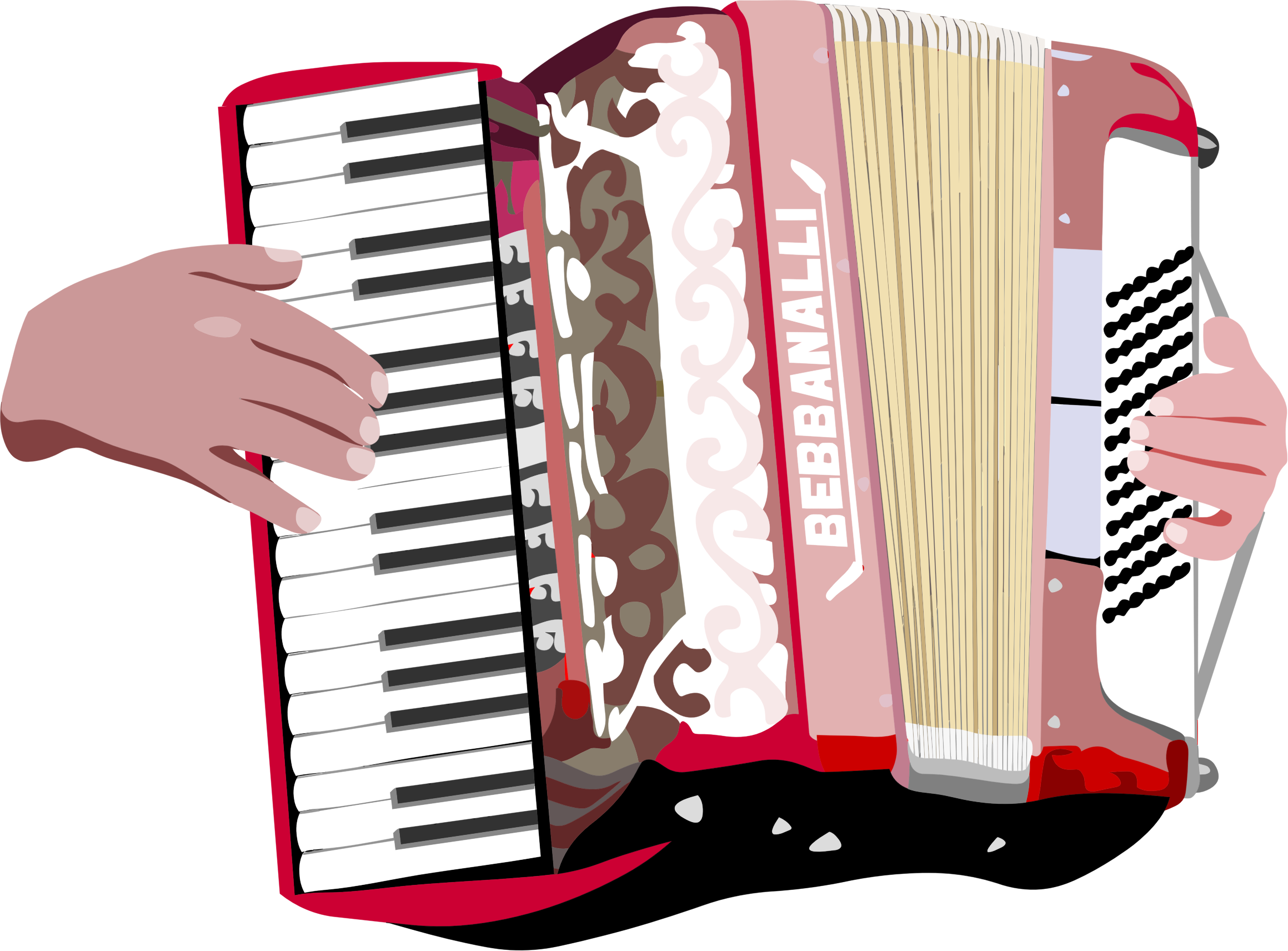 Accordion Player Clipart PNG Transparent Background 2319x1712px ...