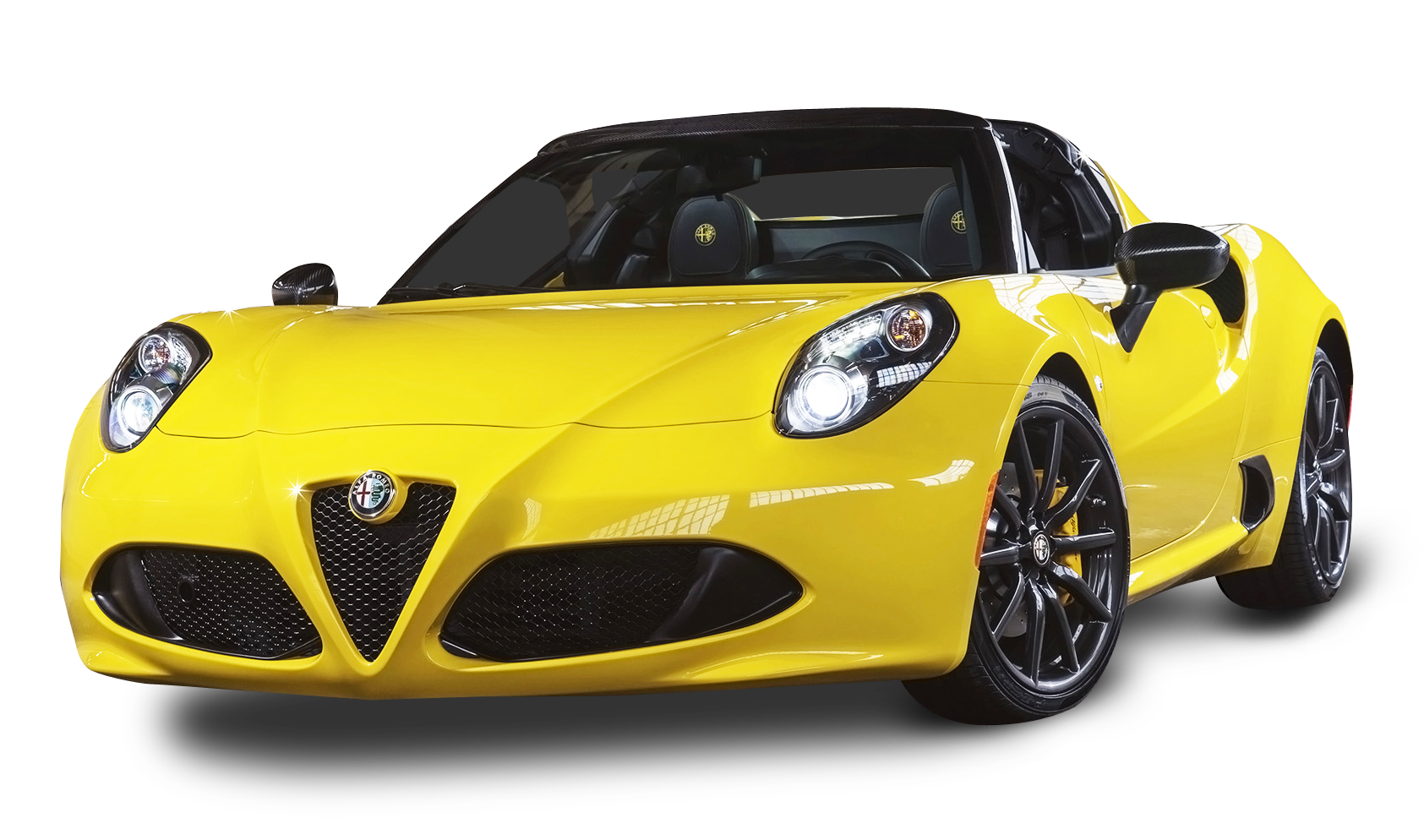 Alfa Romeo Yellow Sport Car PNG Transparent Background 1685x994px ...