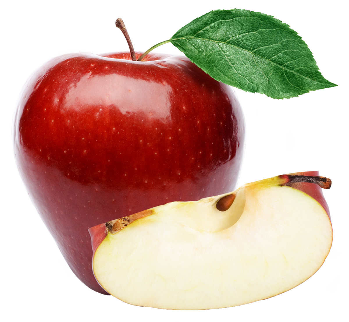 Whole And Half Red Apple Photo Download PNG Transparent Background ...