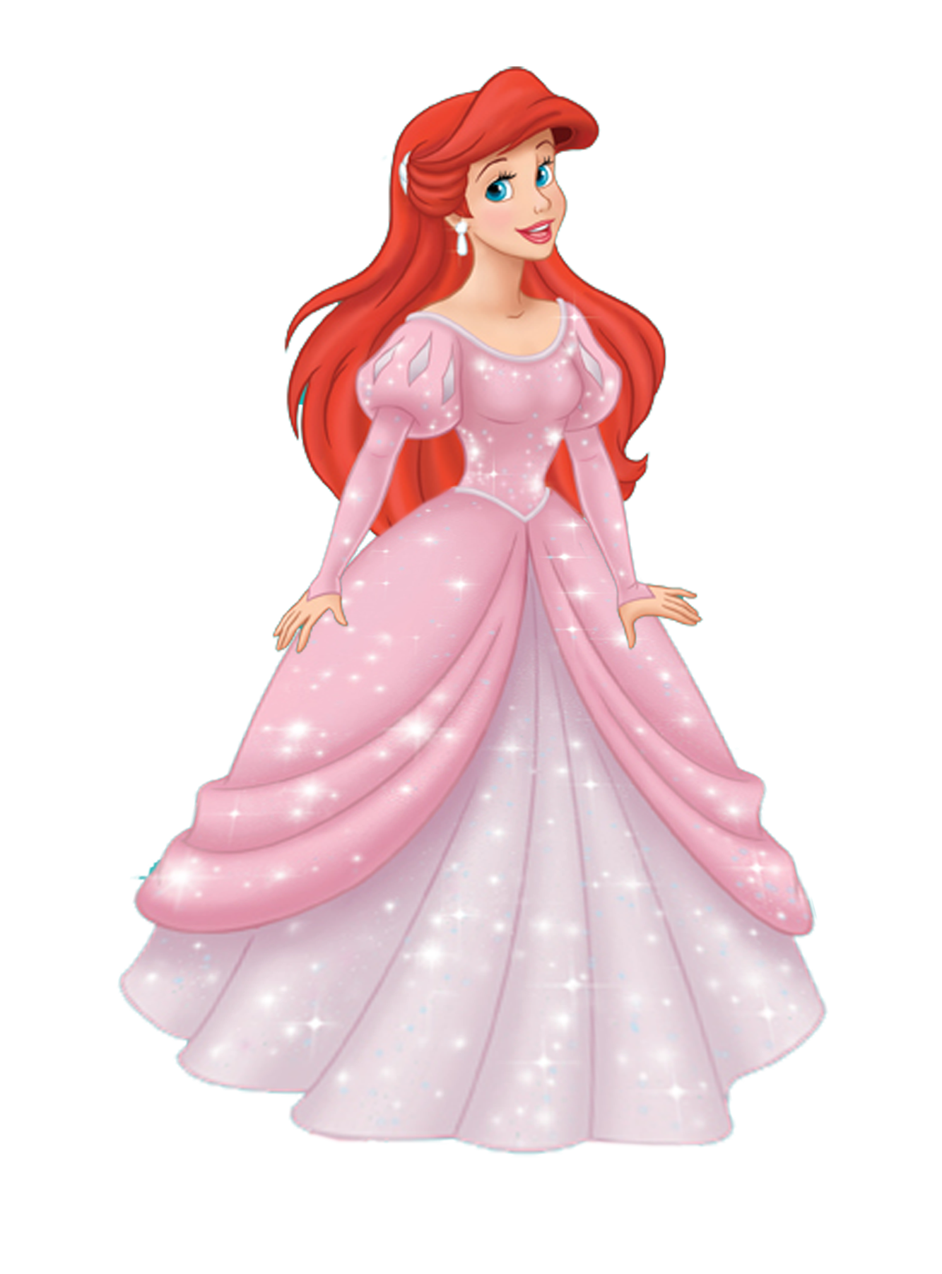 Ariel Pink Gown PNG Transparent Background 1333x1803px - Filesize ...