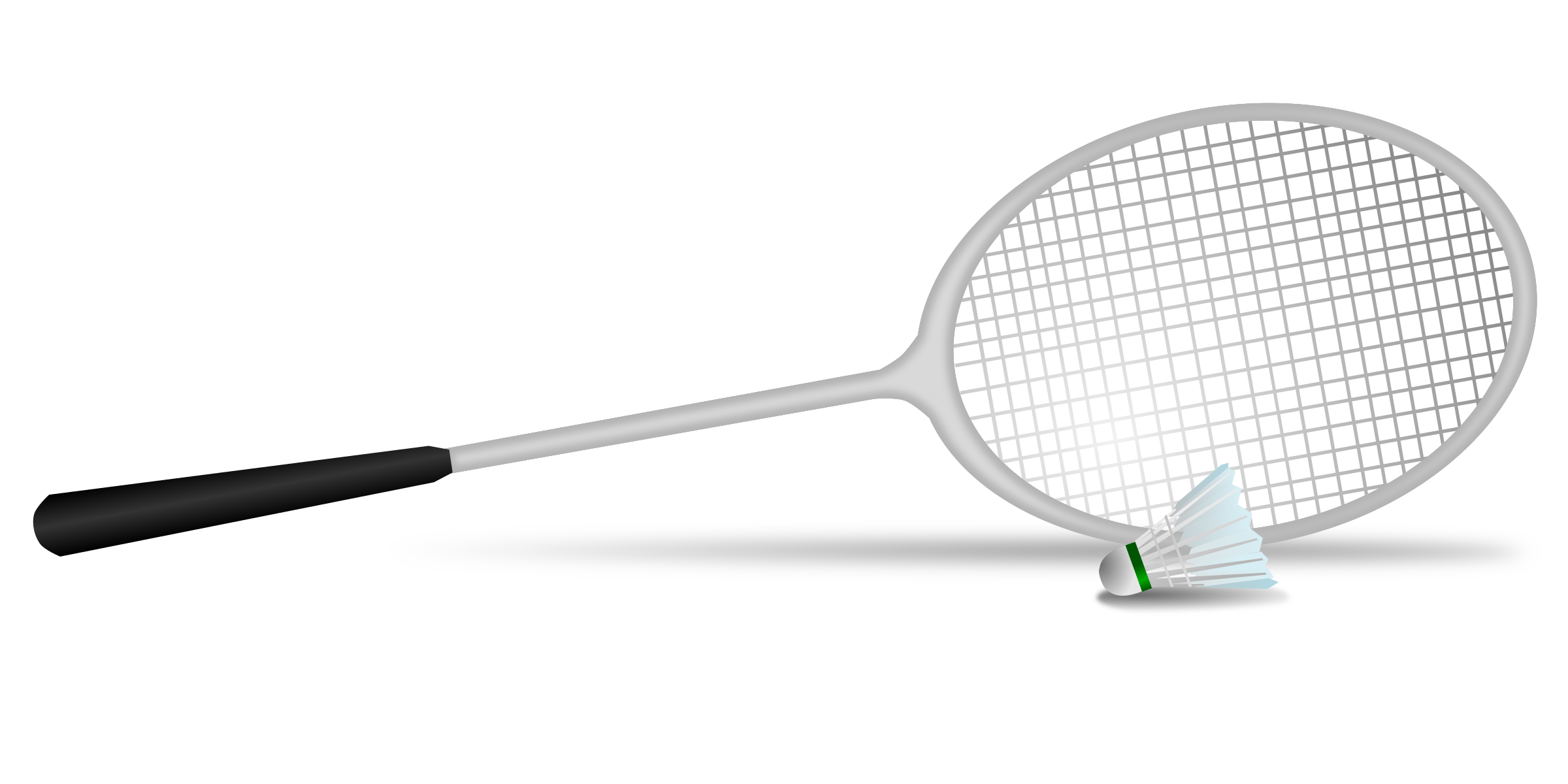 White Shuttlecock And Racket Badminton Download PNG Transparent ...