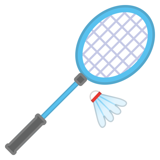 Blue Badminton Racket With Shuttlecock PNG Transparent Background ...
