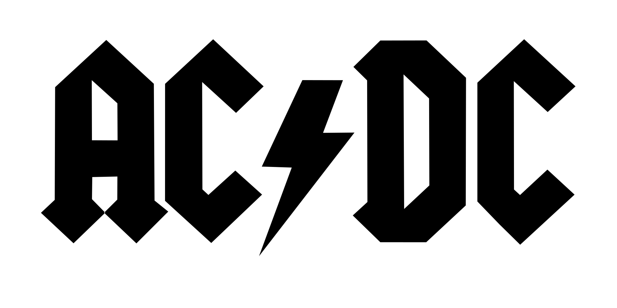 Ac Dc Logo Band Icon PNG Transparent Background 2000x1000px - Filesize ...