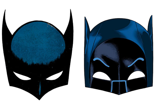Black And Blue Batman Mask PNG Transparent Background 600x400px ...