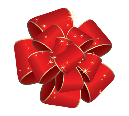 Christmas Red Silver Ribbon Clipart PNG Transparent Background ...