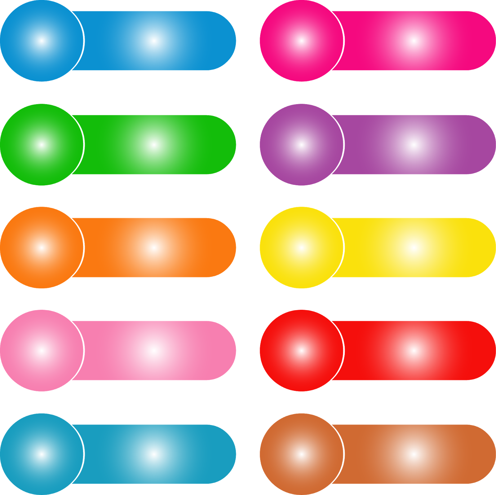 Colorful Button Clipart Download PNG Transparent Background 1600x1598px ...