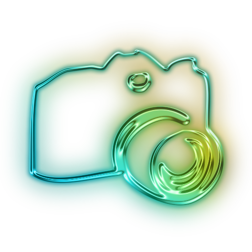 Green Glittering Camera Logo Illustration PNG Transparent Background ...