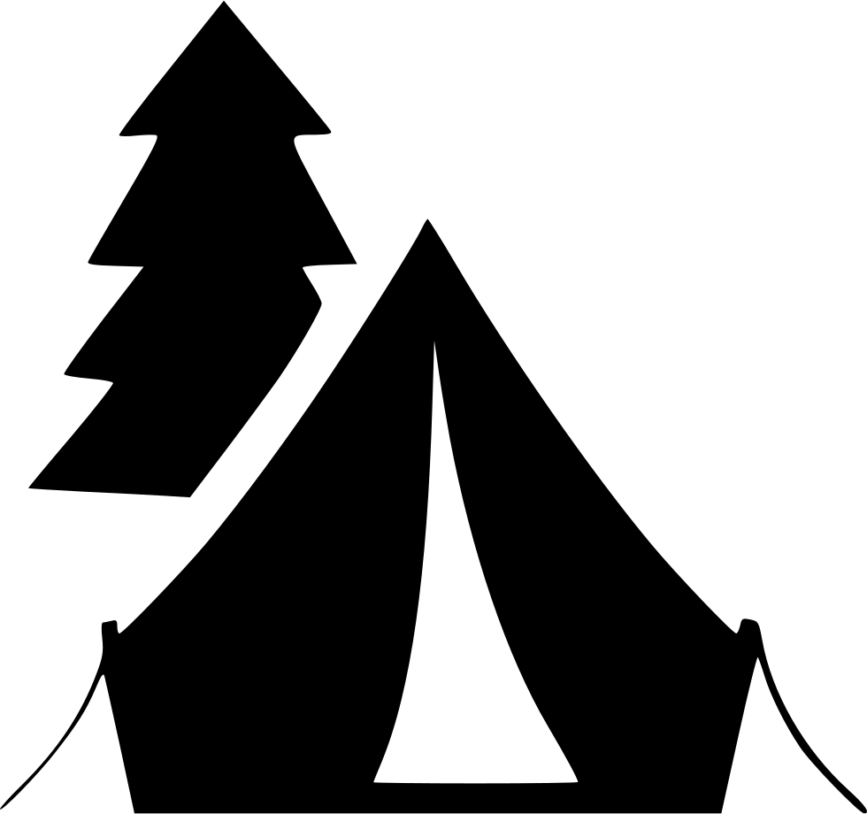 Camping Tent Hd Free And Tree Black Image PNG Transparent Background ...