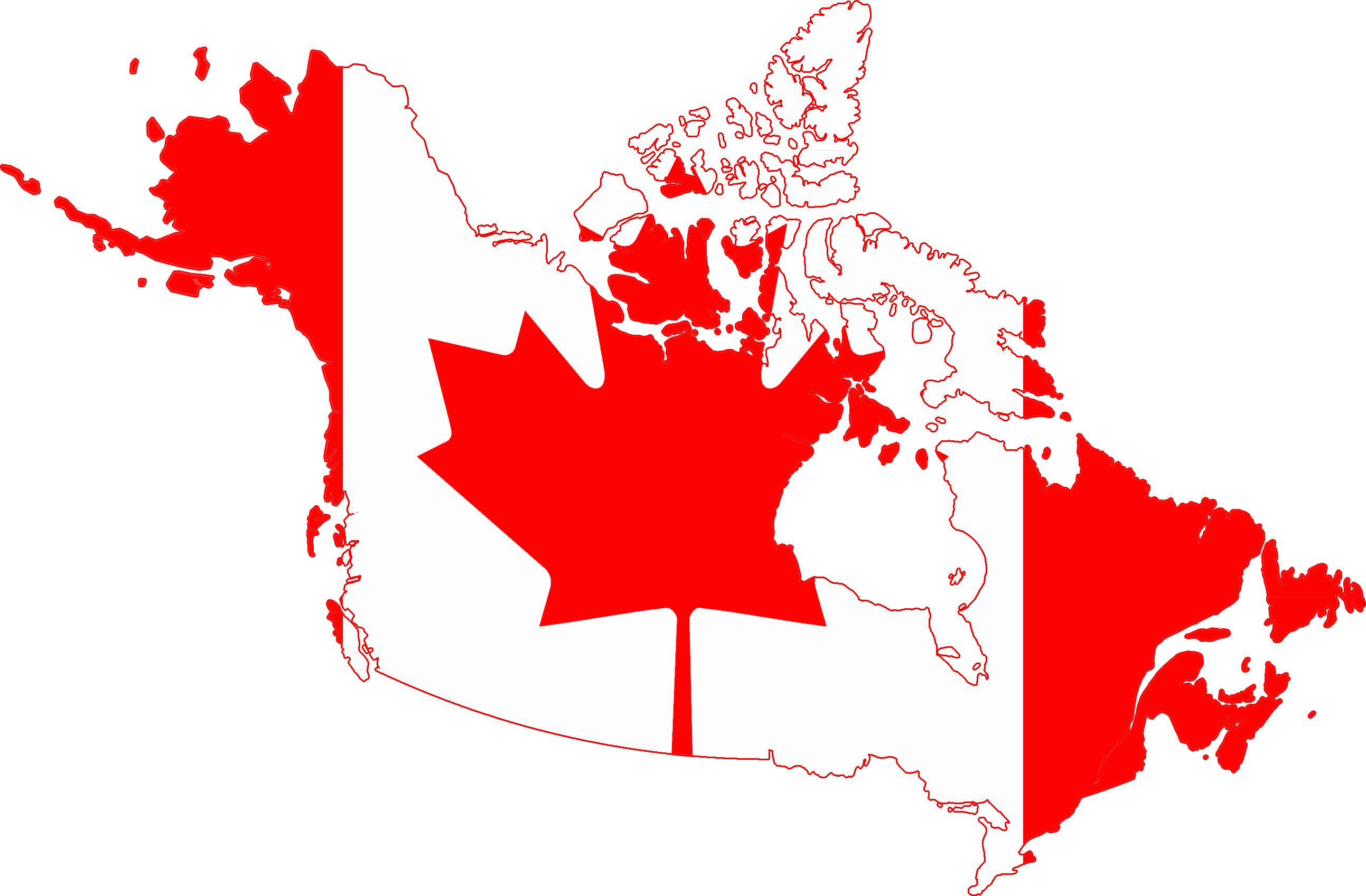 Flag Map Of Greater Canada PNG Transparent Background 2586x1697px ...