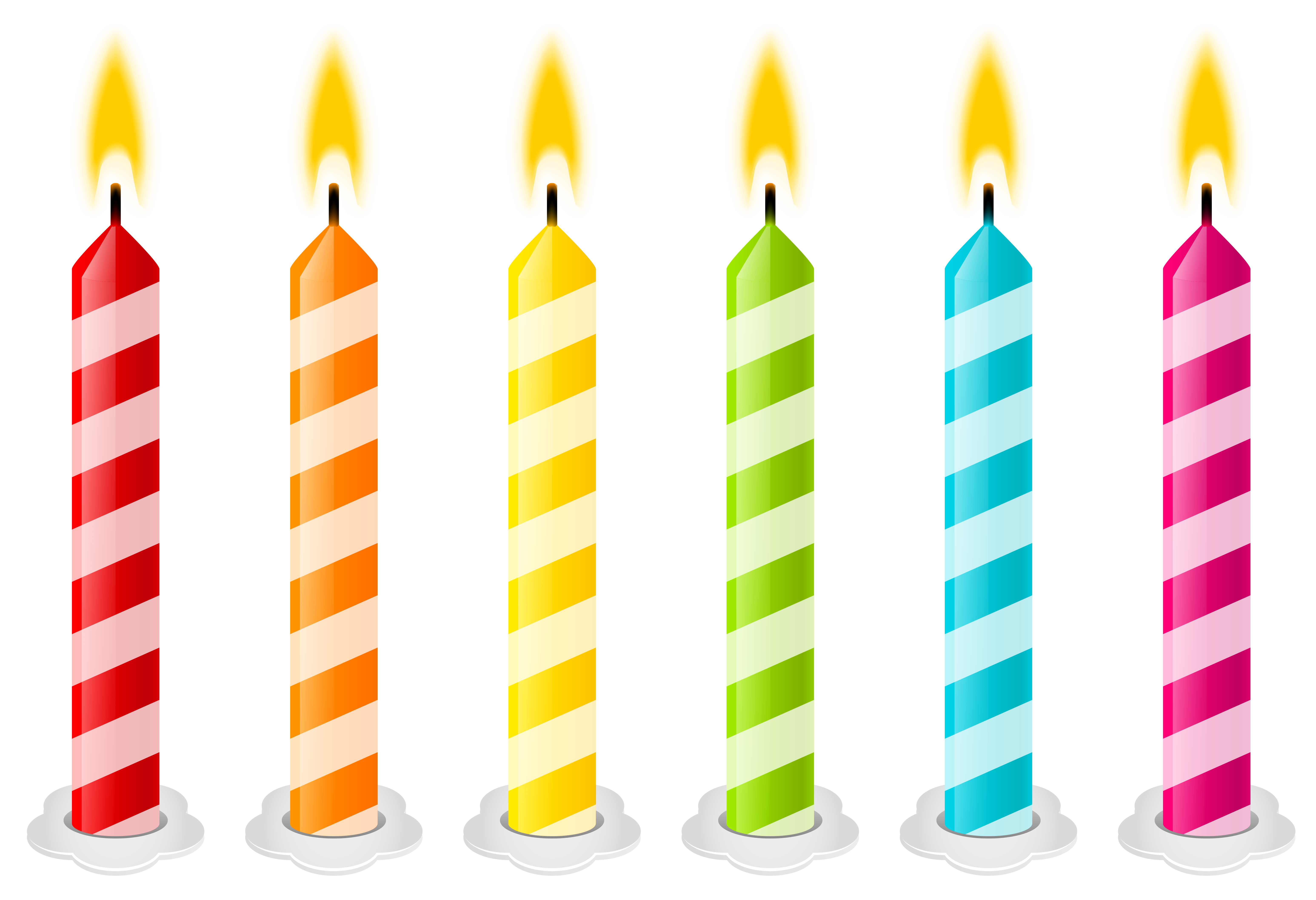 6. Birthday Colored Candles, Birthday, Celebration PNG Transparent ...