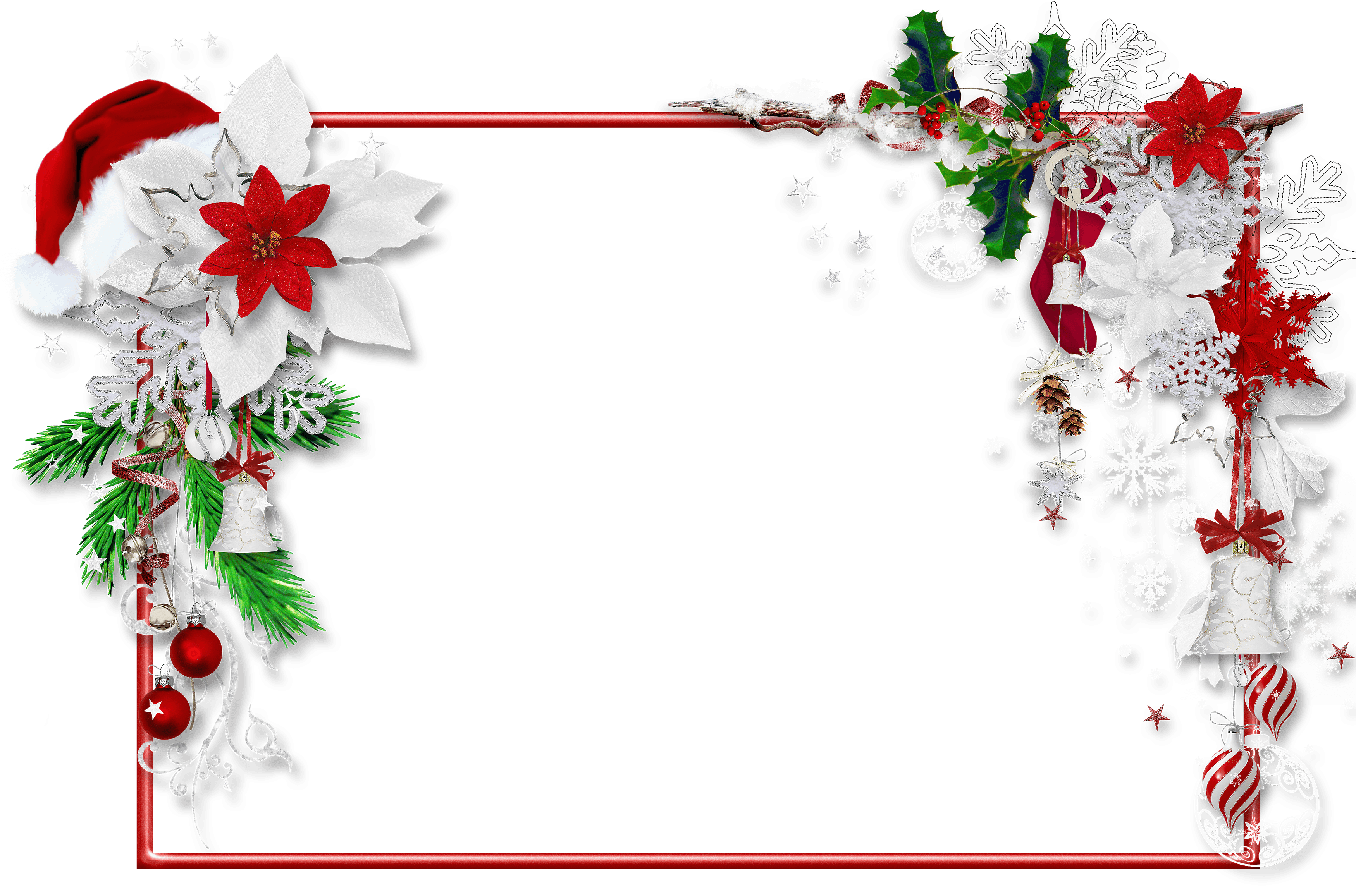 Square Christmas Ornate Frame Picture PNG Transparent Background ...