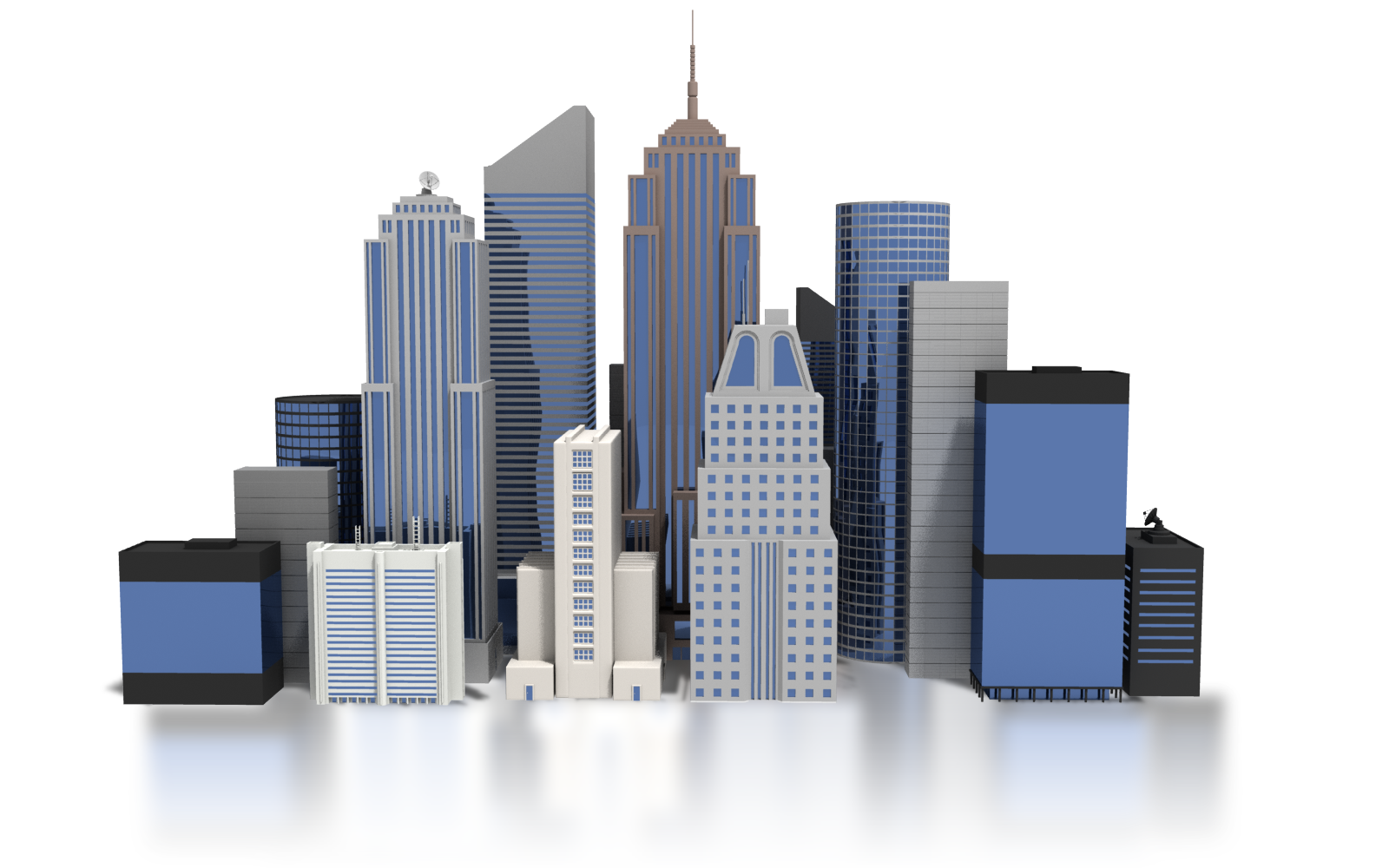 Blue Buildings Free PNG Transparent Background 1600x1000px - Filesize ...