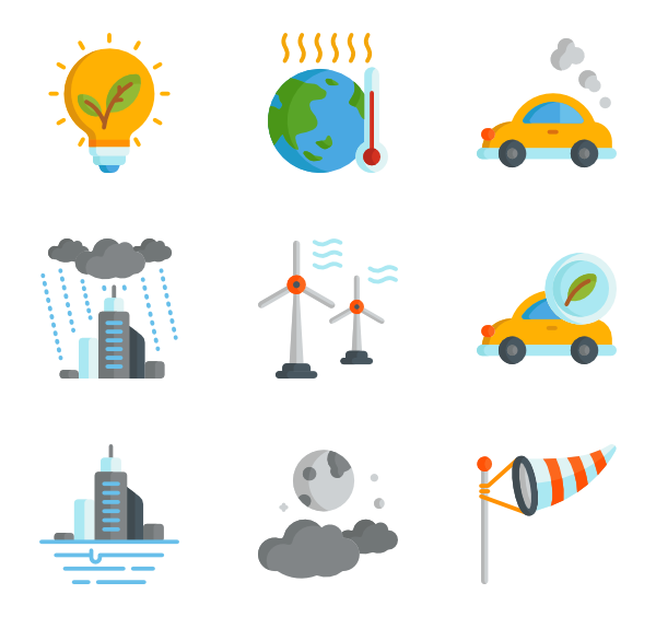 Climate Change Vector Icons PNG Transparent Background 600x564px ...