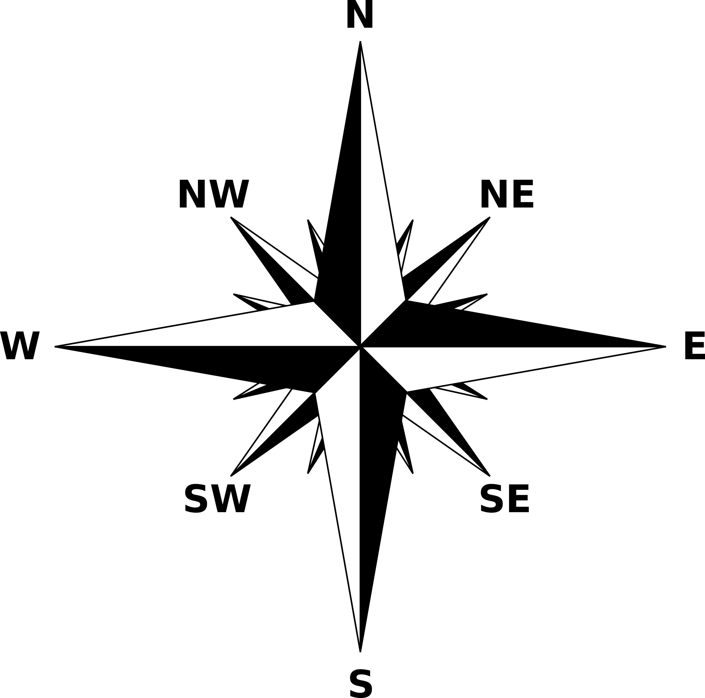 Black And White Compass Clipart PNG Transparent Background 2400x2377px ...