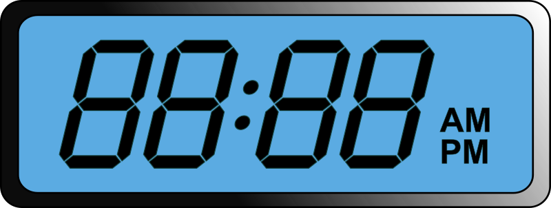 Digital Clock Cut Out 17 PNG Transparent Background 800x302px ...
