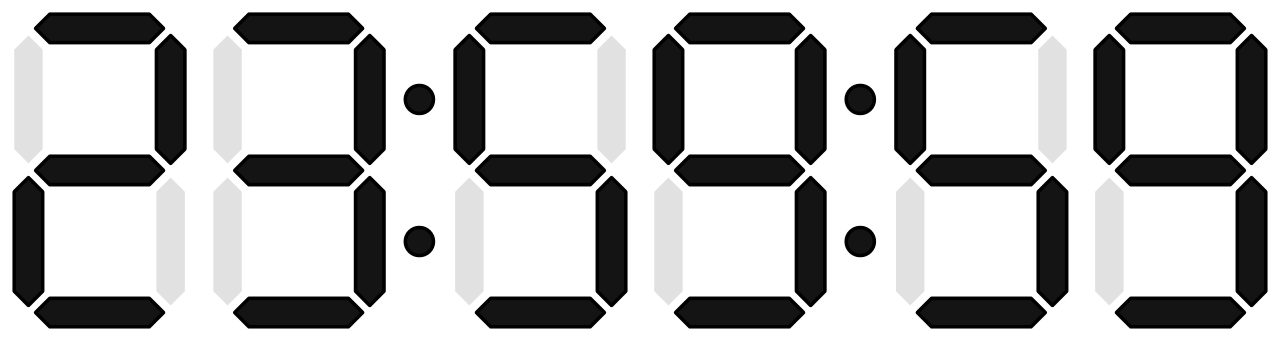 Digital Clock Picture PNG Transparent Background 1280x341px - Filesize ...