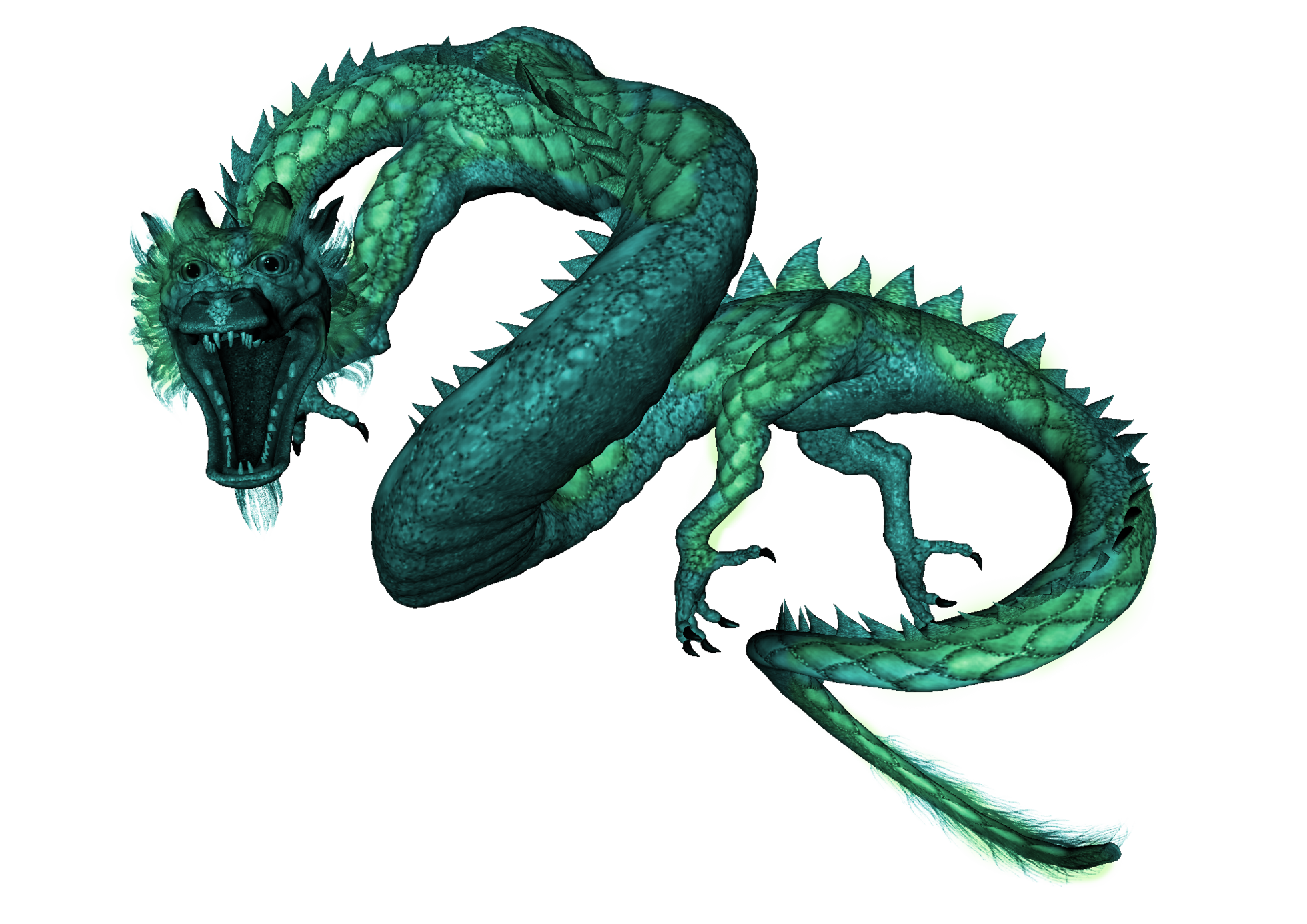 Green Dragon PNG Transparent Background 1960x1386px - Filesize ...