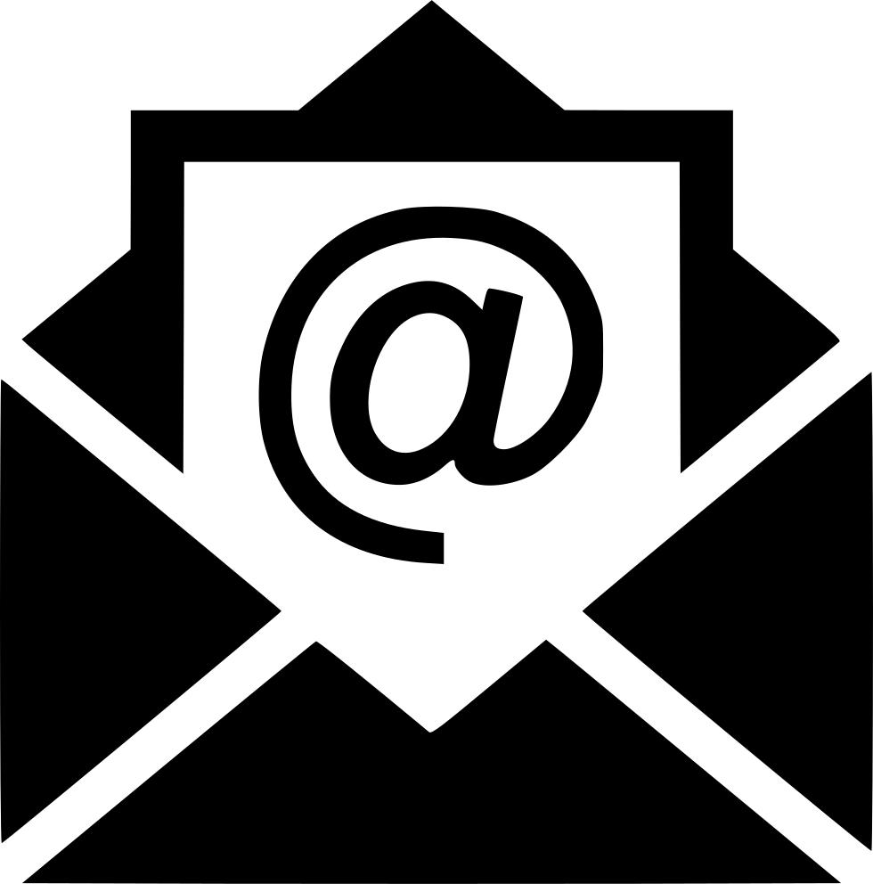 Open Black Email , @ Logo Hd PNG Transparent Background 980x992px ...