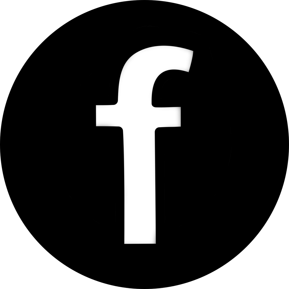 Black Circle White Facebook Icon Hd PNG Transparent Background ...