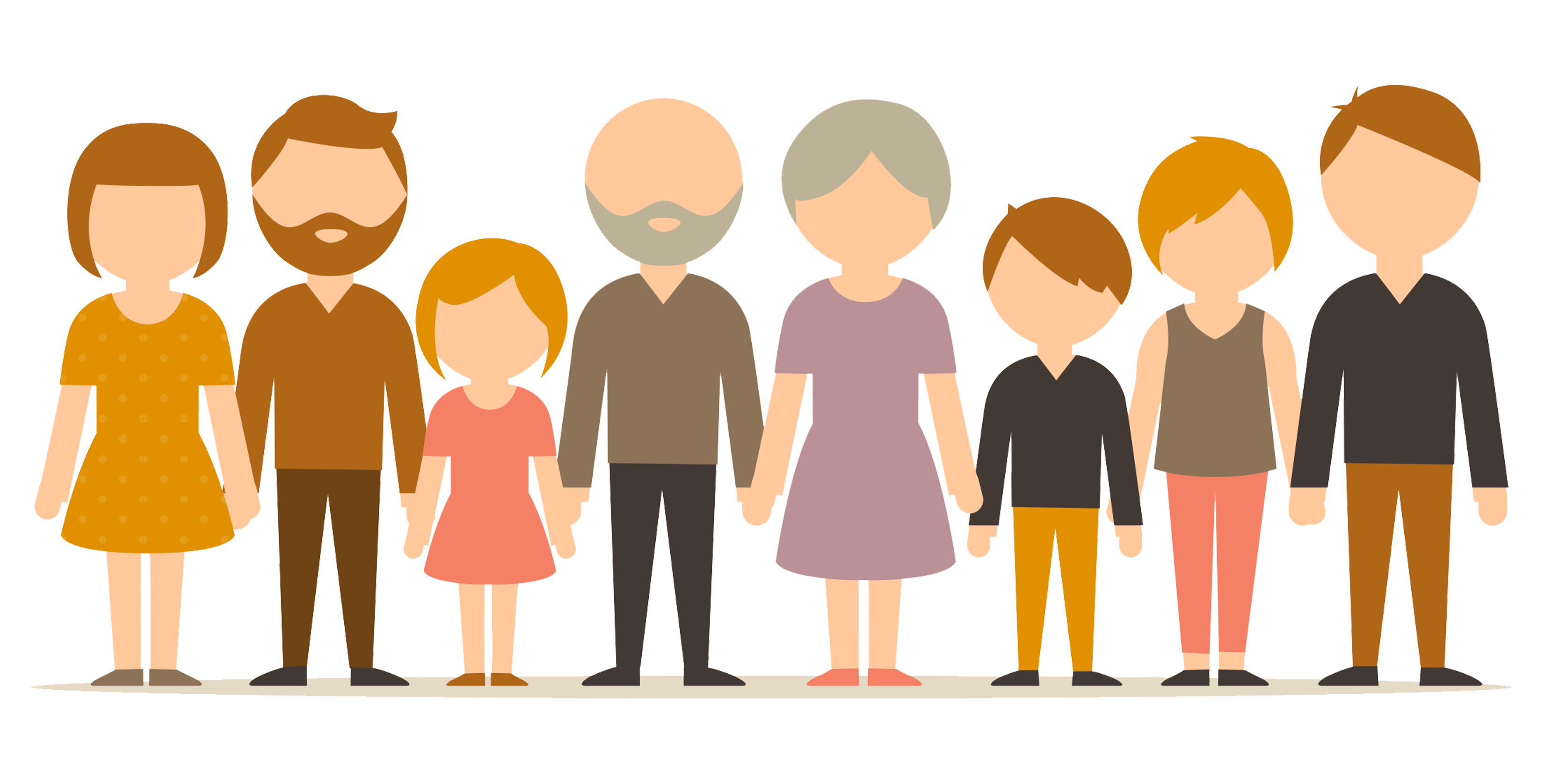 Animation Large Drawing Family PNG Transparent Background 3333x1678px ...