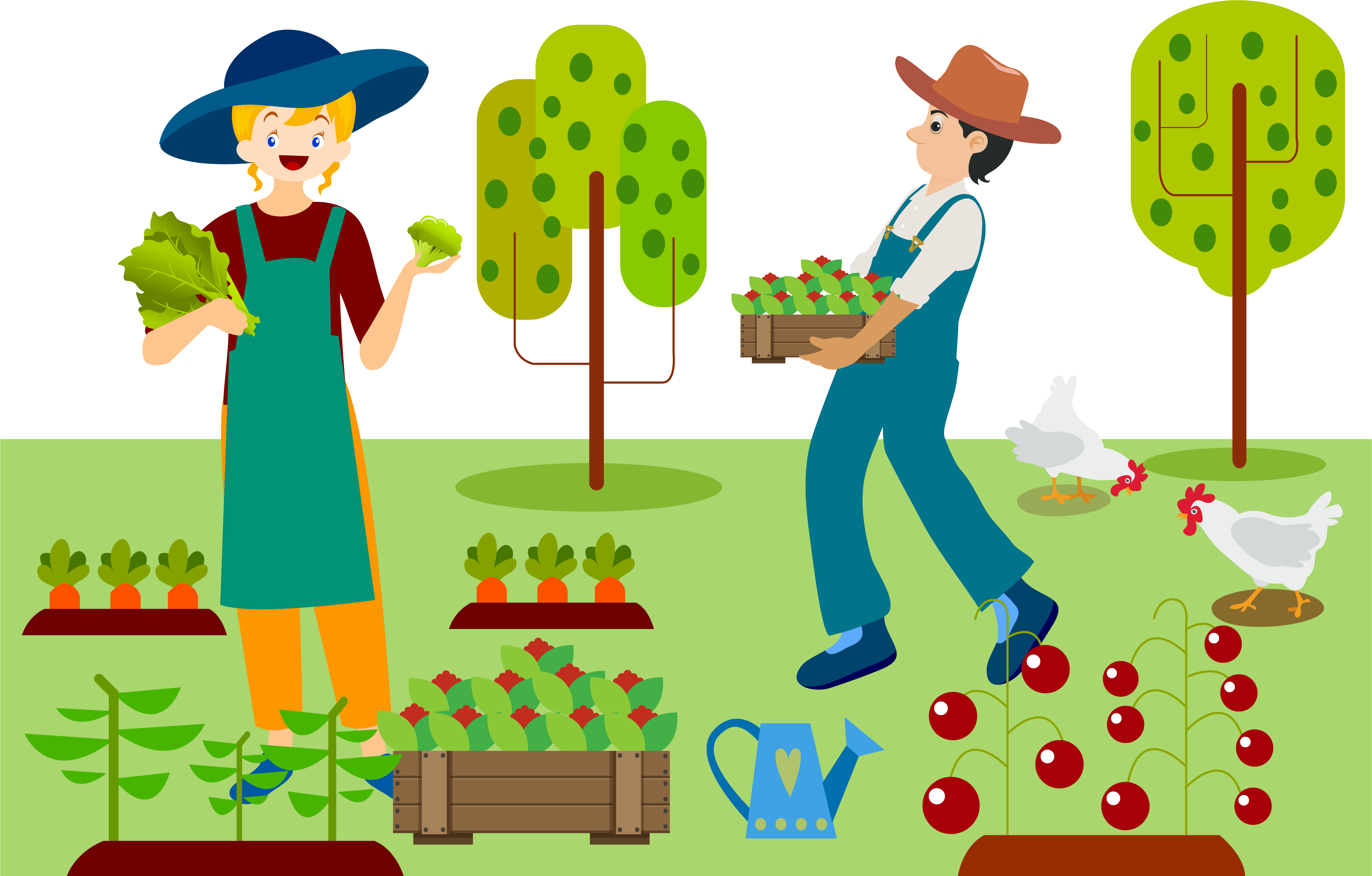 Quality Cartoon Gardener, Farm PNG Transparent Background 5489x3504px ...