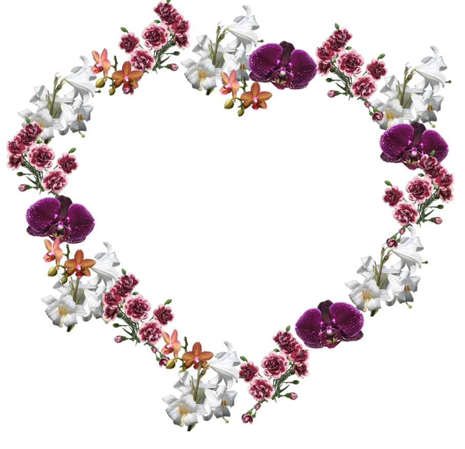 Flower Frame Heart PNG Transparent Background 909x879px - Filesize ...
