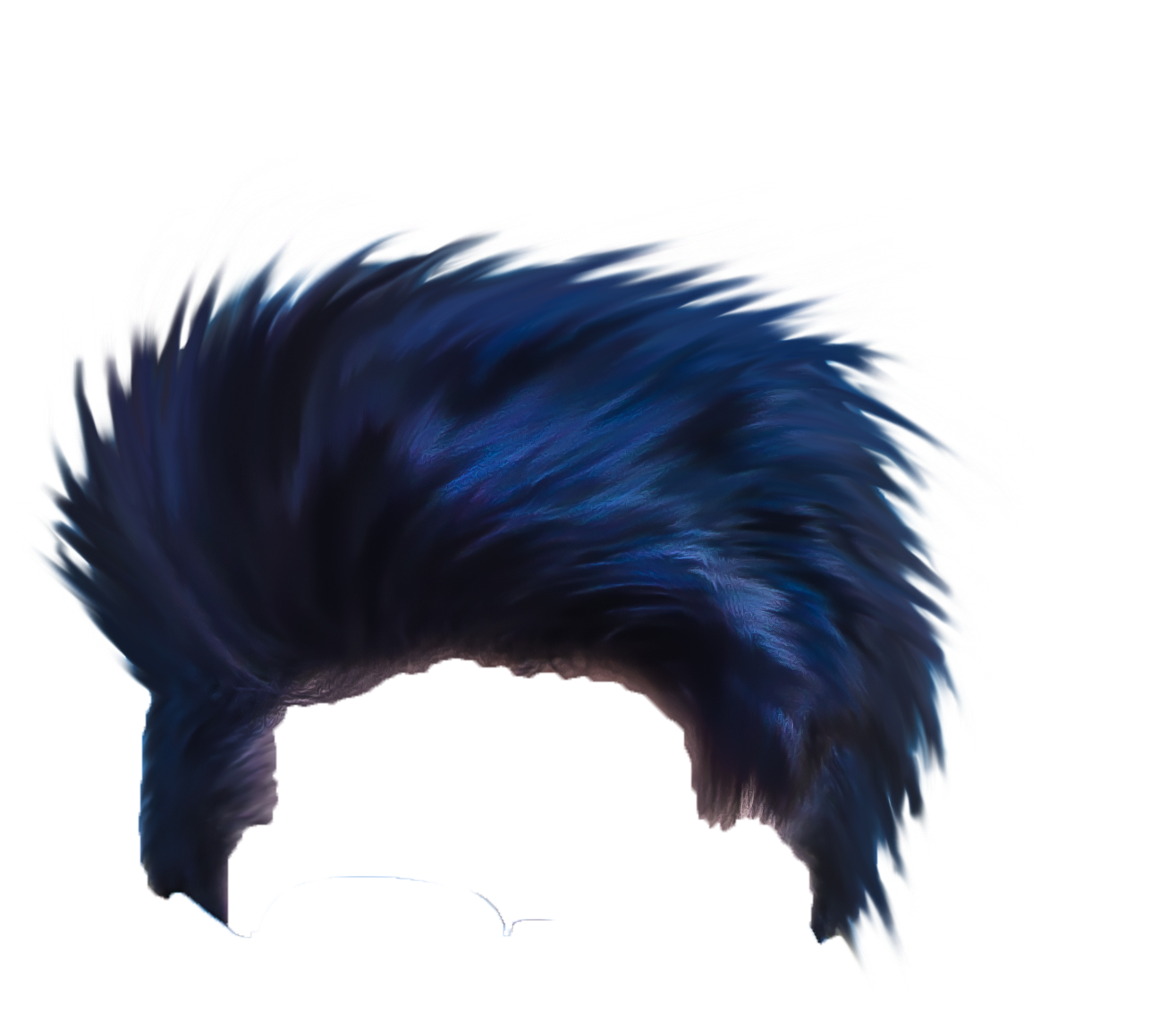 Dark Blue Hair Straight Male Hairstyle, Blue, Hairdresser, Care PNG ...