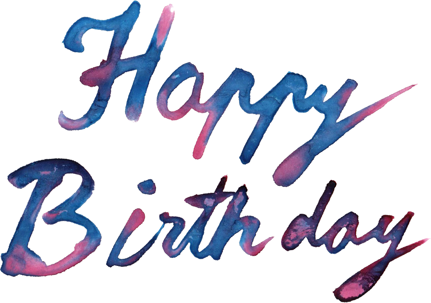 Happy Birthday Watercolor Picture Free Download PNG Transparent ...