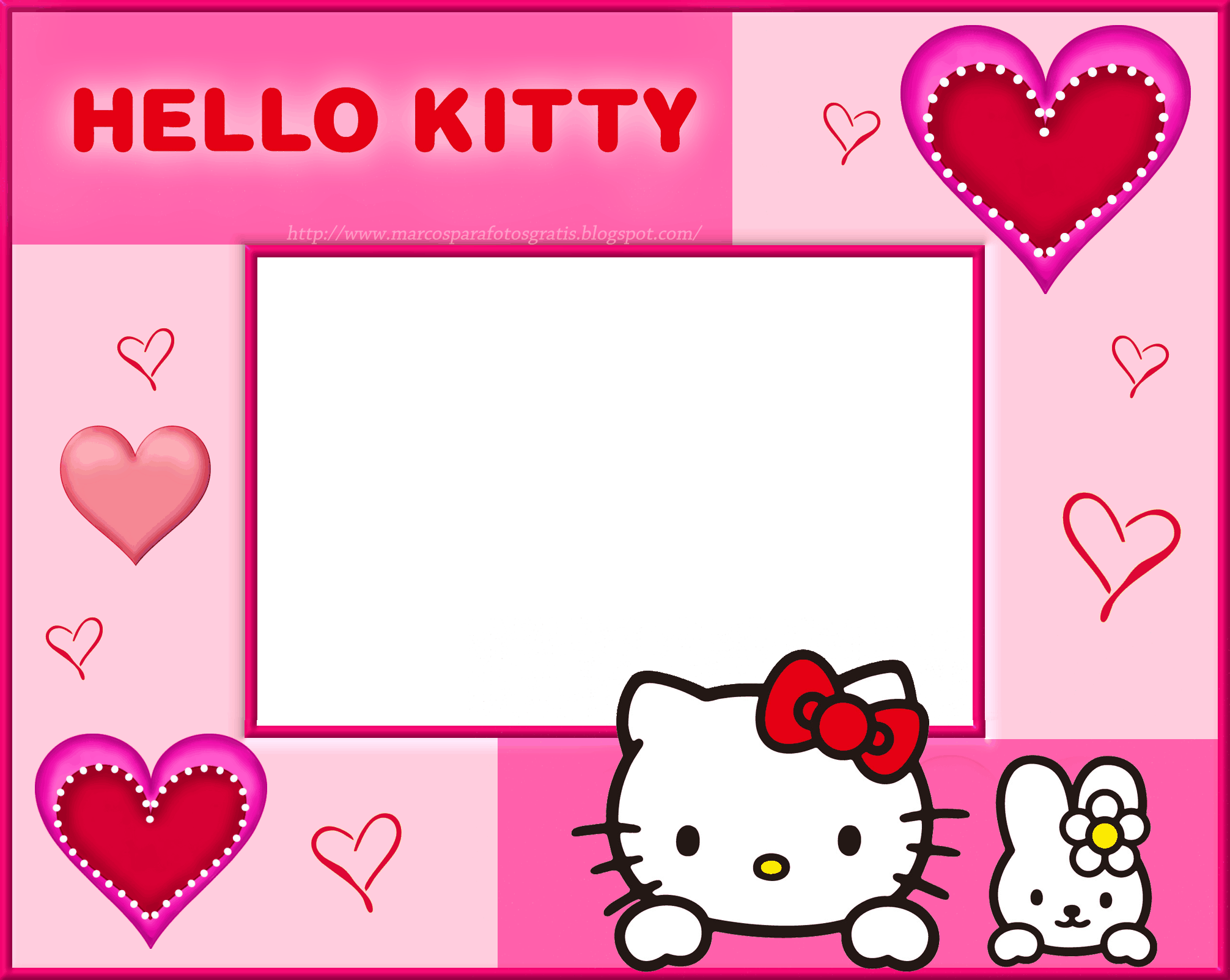 Hello Kitty Written Frame Hd Download PNG Transparent Background ...