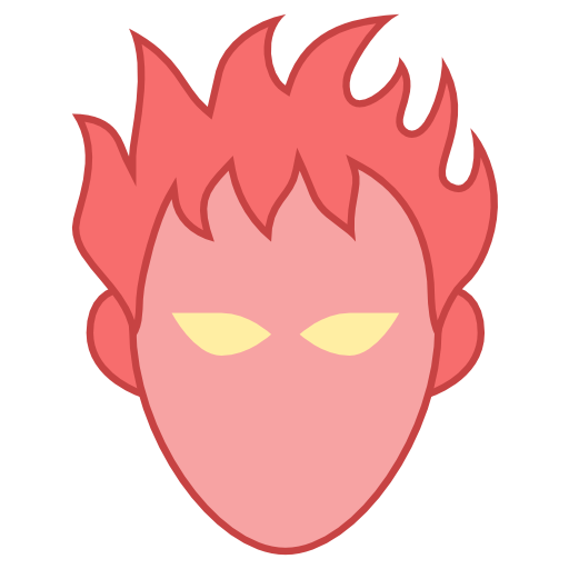 Red Human Torch Icon PNG Transparent Background 512x512px - Filesize ...