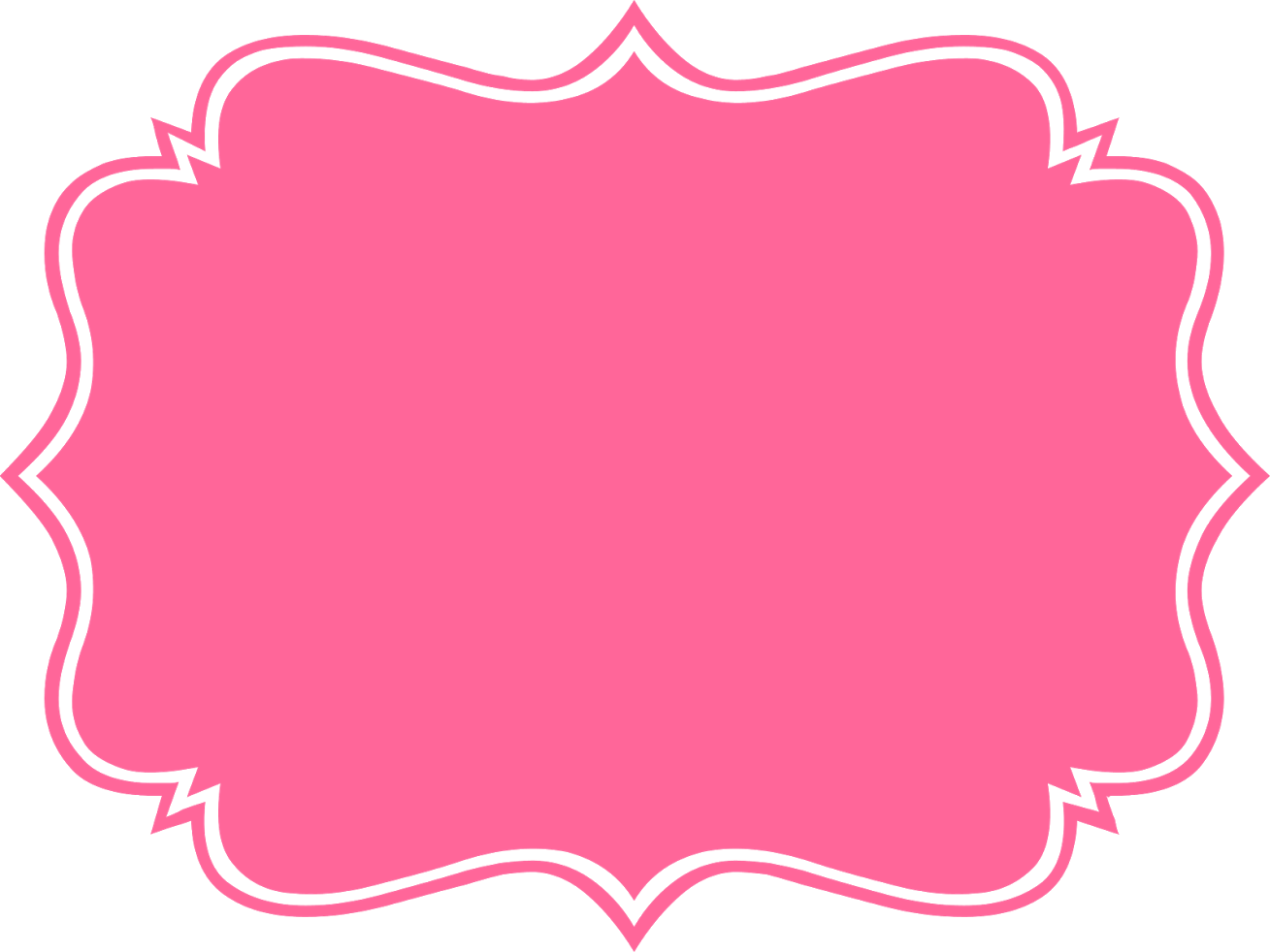Pink Label Frame Clip Art