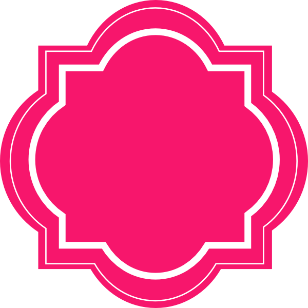 Pink Shaped Frame Label Free PNG Transparent Background 600x600px ...