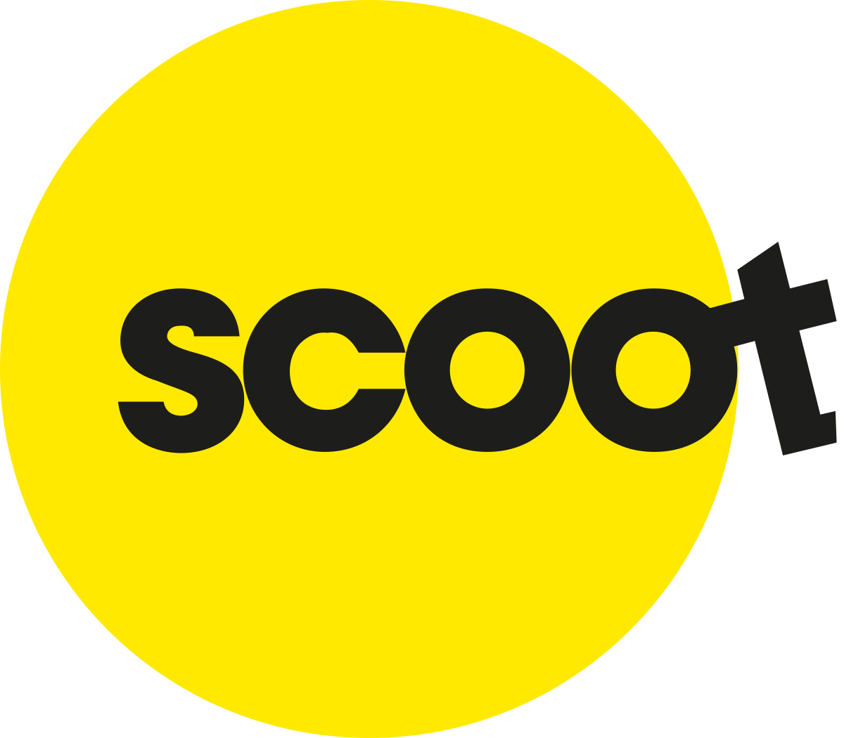 Scoot Yellow Logo PNG Transparent Background 1200x1050px - Filesize ...