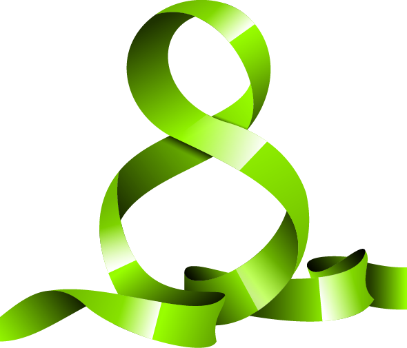 March 8 Green Glossy Design PNG Transparent Background 590x505px ...