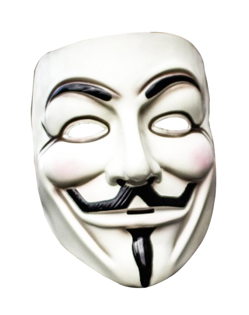 White Anonymous Mask Image PNG Transparent Background 500x632px ...