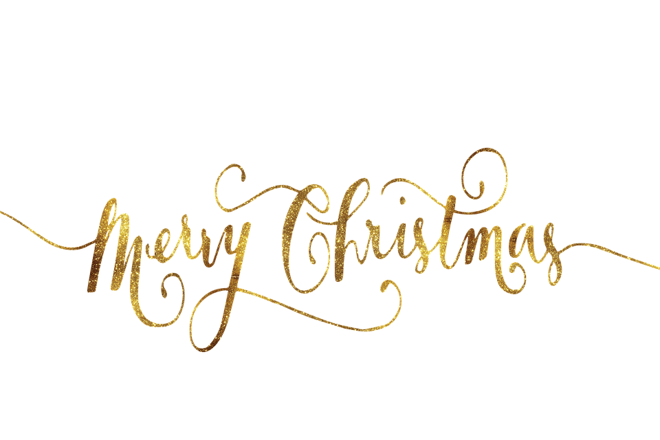 Golden Christmas Text Merry Christmas PNG Transparent Background ...