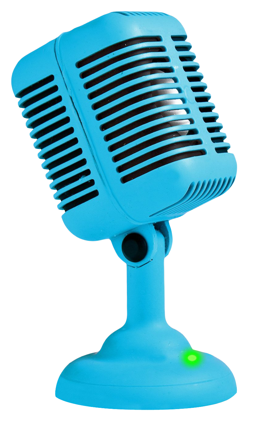 Blue Podcast Microphone Free PNG Transparent Background 840x1374px ...
