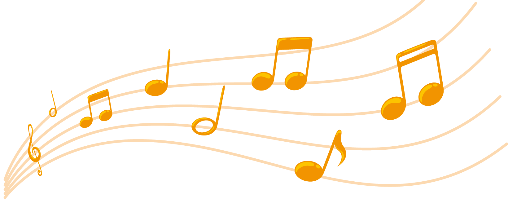 Gold, Colorful Musical Notes PNG Transparent Background 1640x642px ...