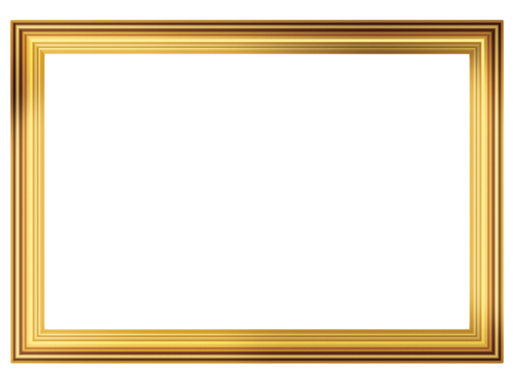 Gold Frame With Straight Lines PNG Transparent Background 1024x768px ...