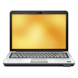 Yellow Screen Gray Laptop Clipart PNG Transparent Background 256x256px ...