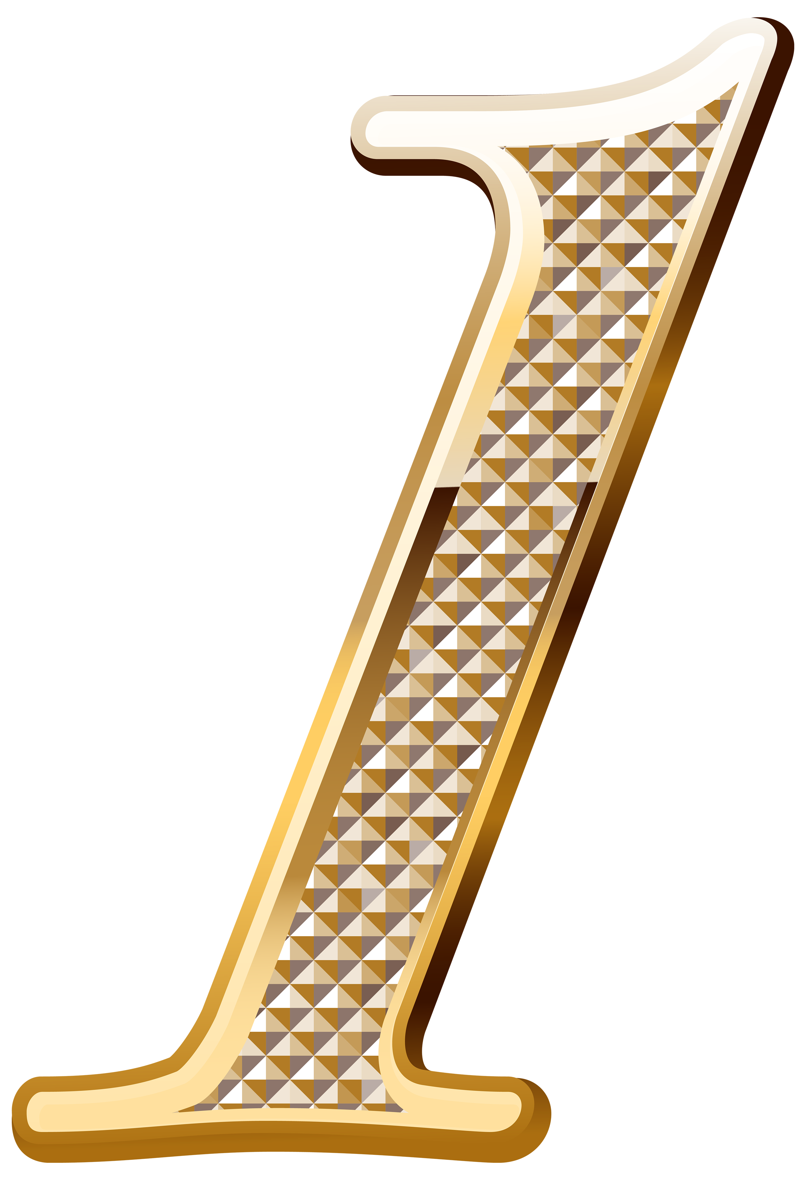 1 Gold Numbers Picture PNG Transparent Background 2814x4120px ...