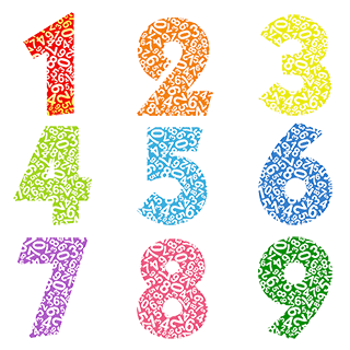 1 To 9 Numbers For Kids Colorful PNG Transparent Background 320x320px ...