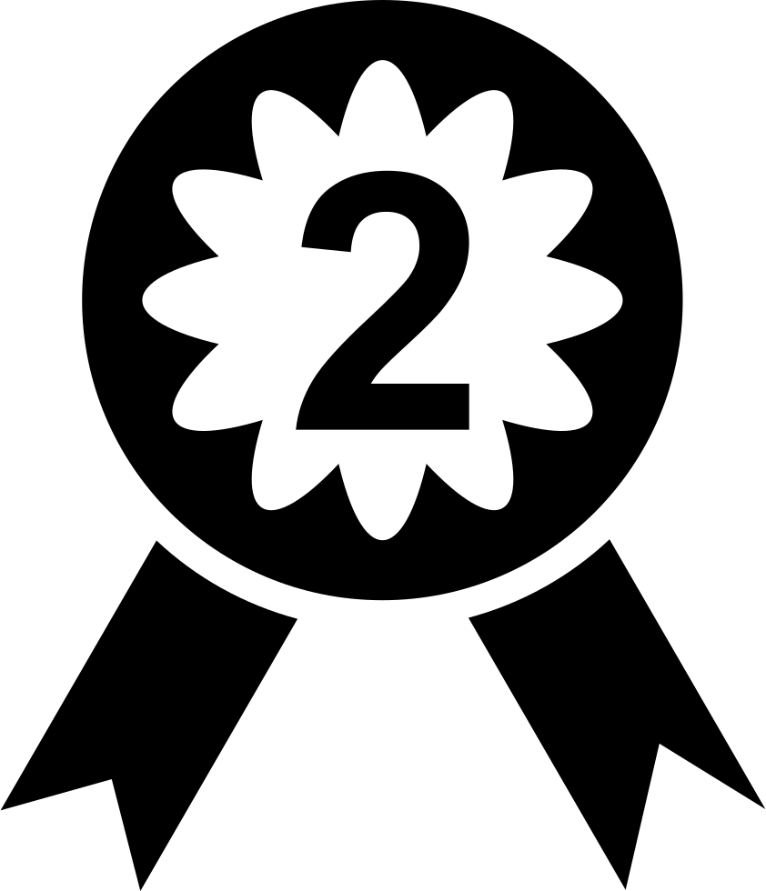 Medal With Number Two, Numbers 2 Icon PNG Transparent Background ...