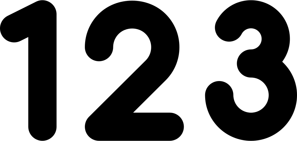 One Two Three Numbers Icon Download PNG Transparent Background ...