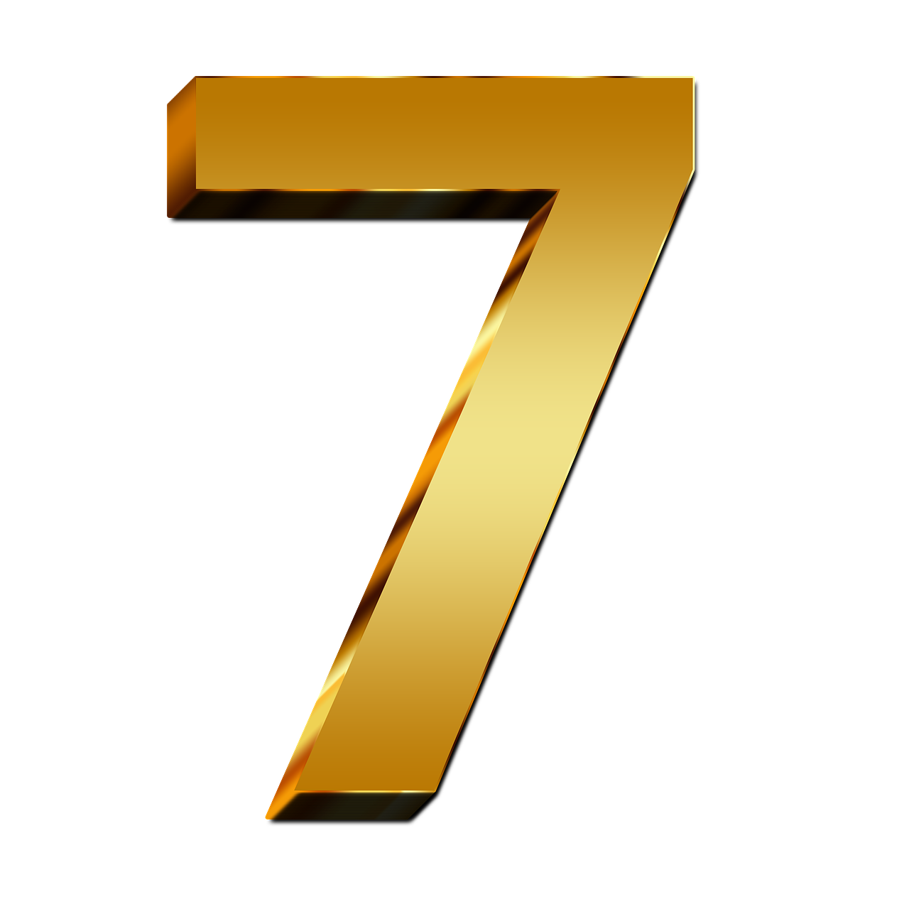 Quality Golden Number Seven 7 Image PNG Transparent Background ...