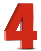 Red Bold Four Number 4 Free PNG Transparent Background 141x175px ...