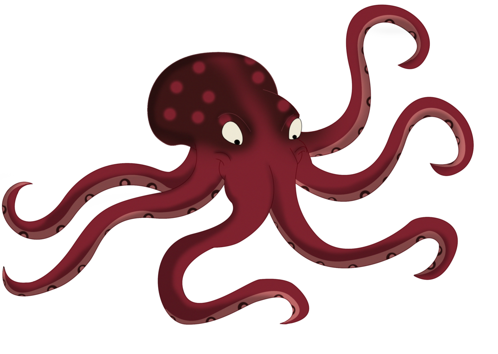 Live Red Octopus Illustration Free PNG Transparent Background ...