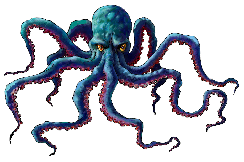 Navy Blue Live Octopus Design PNG Transparent Background 930x617px ...